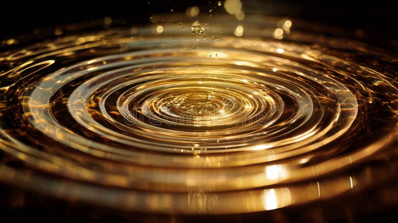 Golden Ripples in Water Creating Mesmerizing Patterns and Reflections ...