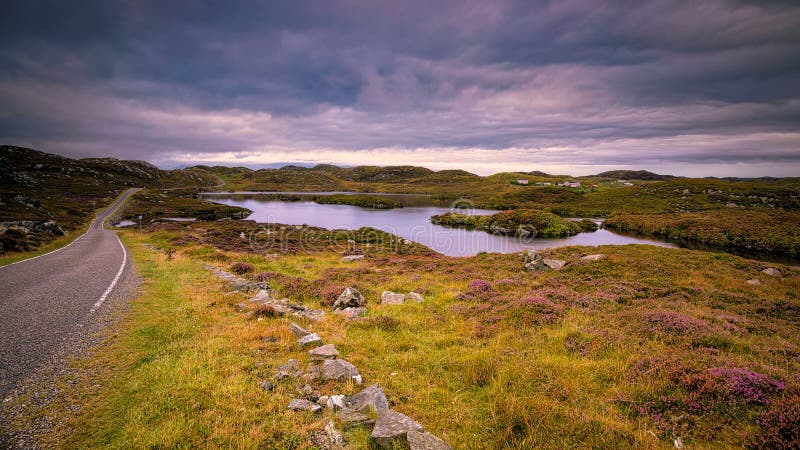 The Golden Road, Isle of Harris Stock Image - Image of prairie, hill ...