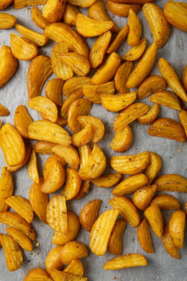 Golden Roasted Potatoes with Spice Food Stock Photo - Image of golden ...