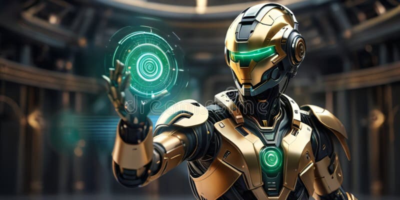 Golden Robot Show Energy Source, the Power of Future Humanoid Robots ...