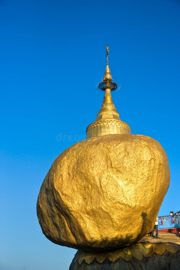 Golden Rock, Myanmar. stock photo. Image of ancient, birmania - 12216450