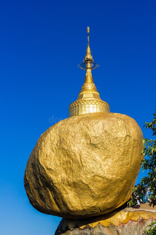 Golden Rock, Myanmar stock image. Image of rock, religion - 47887265