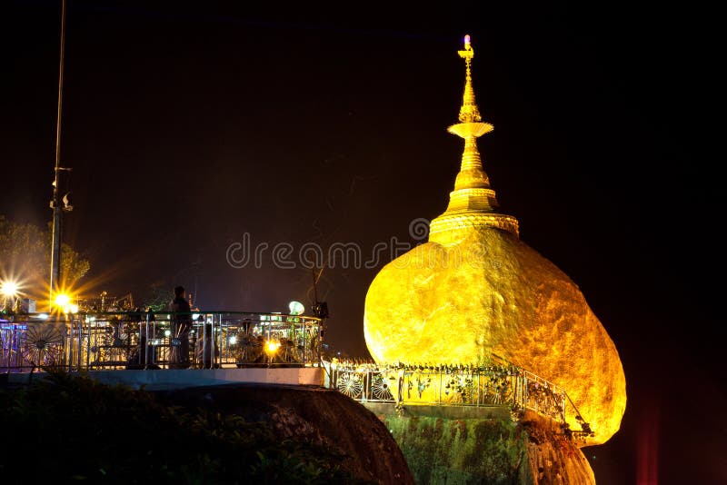 Golden rock stock image. Image of bagan, buddha, asia - 51737505