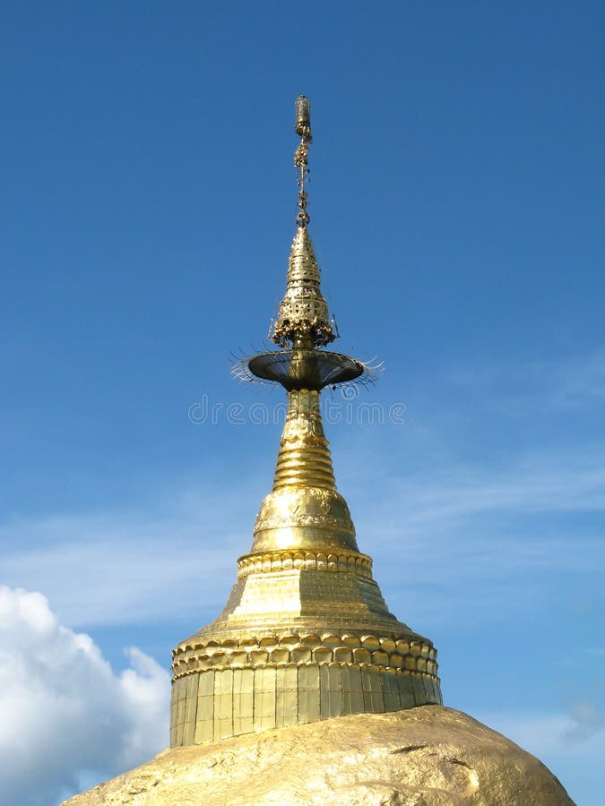 Golden rock stock image. Image of pray, burma, history - 14528597