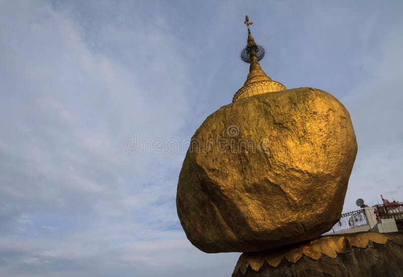 Golden rock temple stock image. Image of building, believe - 32766711