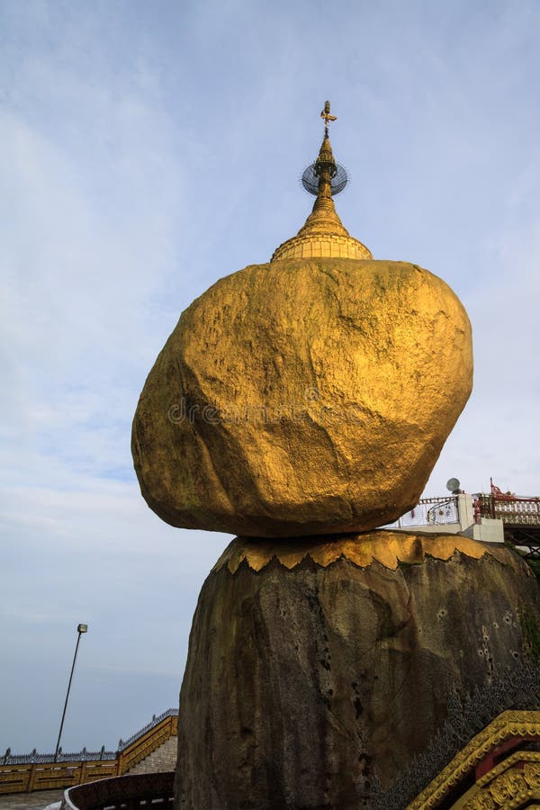 Golden rock temple stock photo. Image of cupola, monk - 32766932