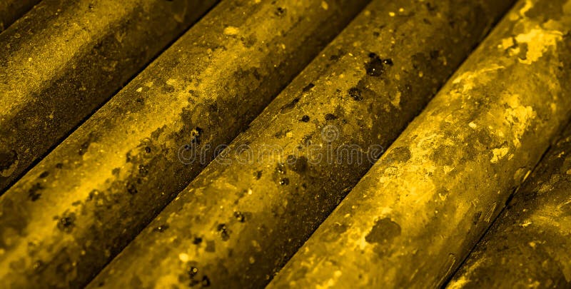 Golden Rods with Visible Texture Stock Photo - Image of industry ...