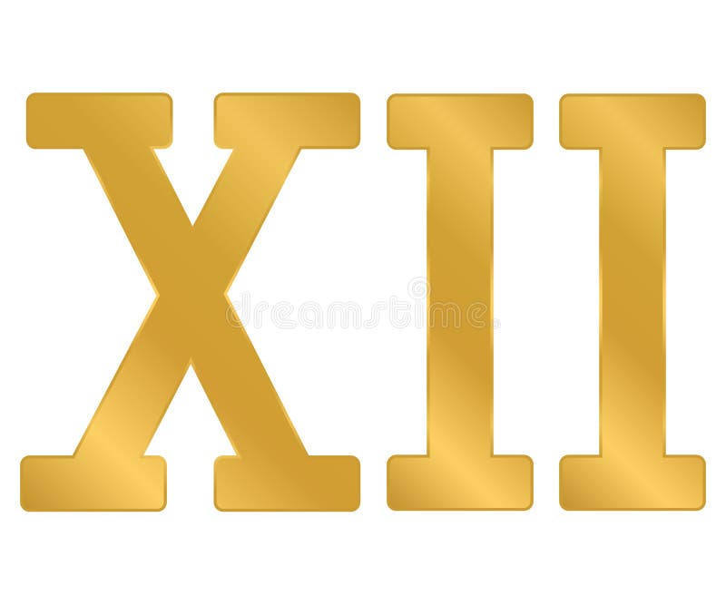 Numeral 12, Twelve, Isolated on White Background, 3d Render Stock ... Numeral 12, Twelve, Isolated on White Background, 3d Render Stock ...