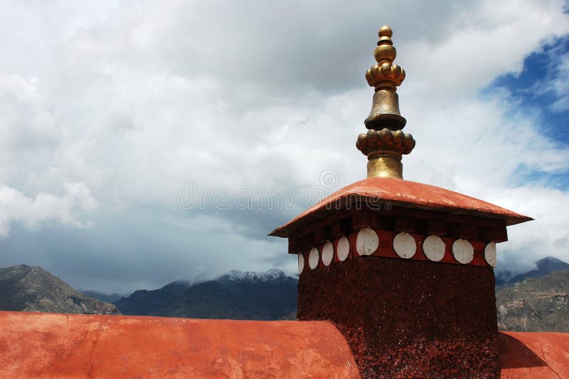 Golden Roofs of a Famous Lamasery Stock Photo - Image of golden ...
