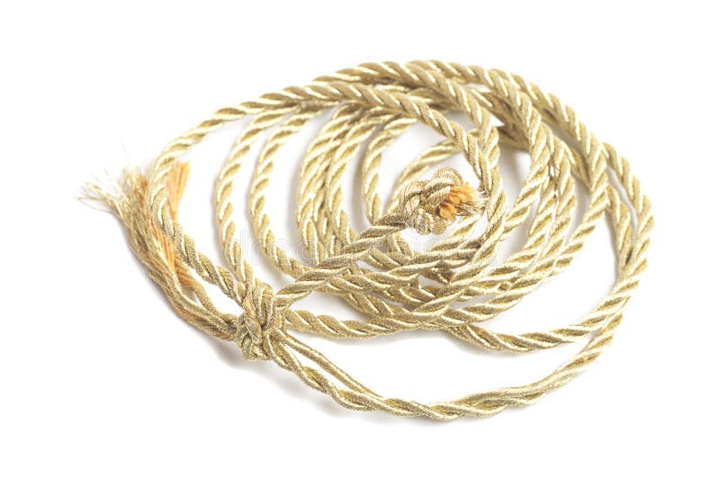 Golden rope stock image. Image of decorative, long, isolated - 59922549