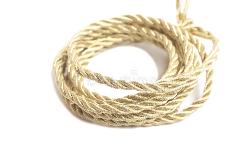 Golden rope stock image. Image of decorative, long, isolated - 59922549