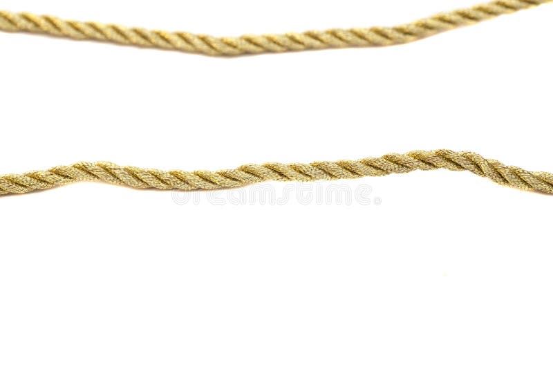 Golden rope stock image. Image of decorative, long, isolated - 59922549