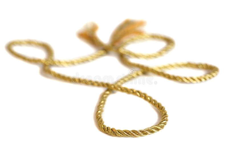 Golden rope stock image. Image of decorative, long, isolated - 59922549