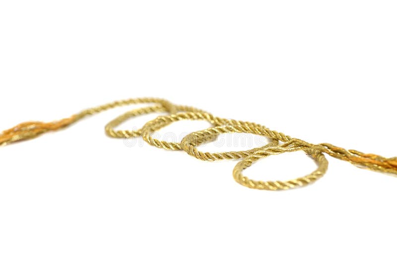Golden rope stock image. Image of decorative, long, isolated - 59922549