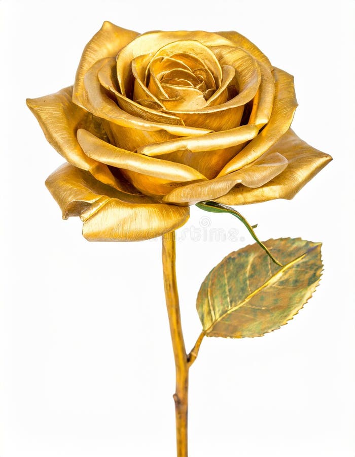 A golden rose stock illustration. Illustration of elegance - 294088409