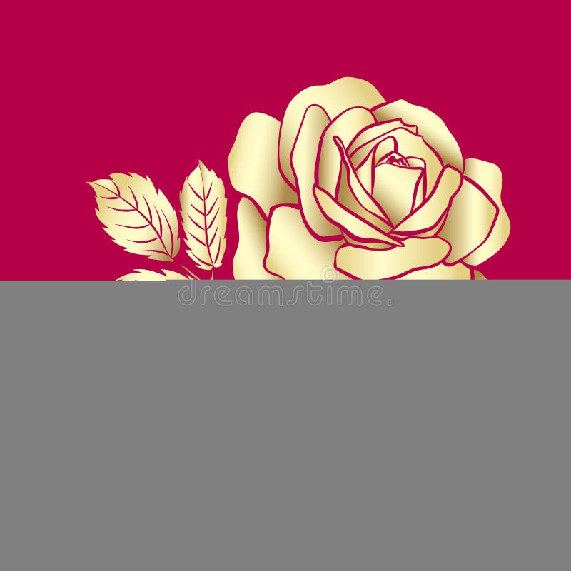 Golden Rose sketch stock vector. Illustration of drawing - 109233875