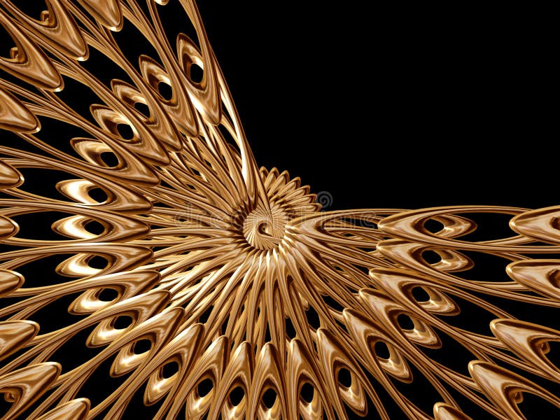 Golden rosette stock illustration. Illustration of fantasy - 2073145