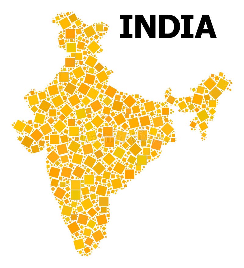 Golden India Map Stock Illustrations – 312 Golden India Map Stock ...