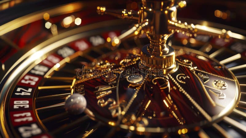 The Golden Roulette Wheel.AI Generated Image Stock Photo - Image of ...