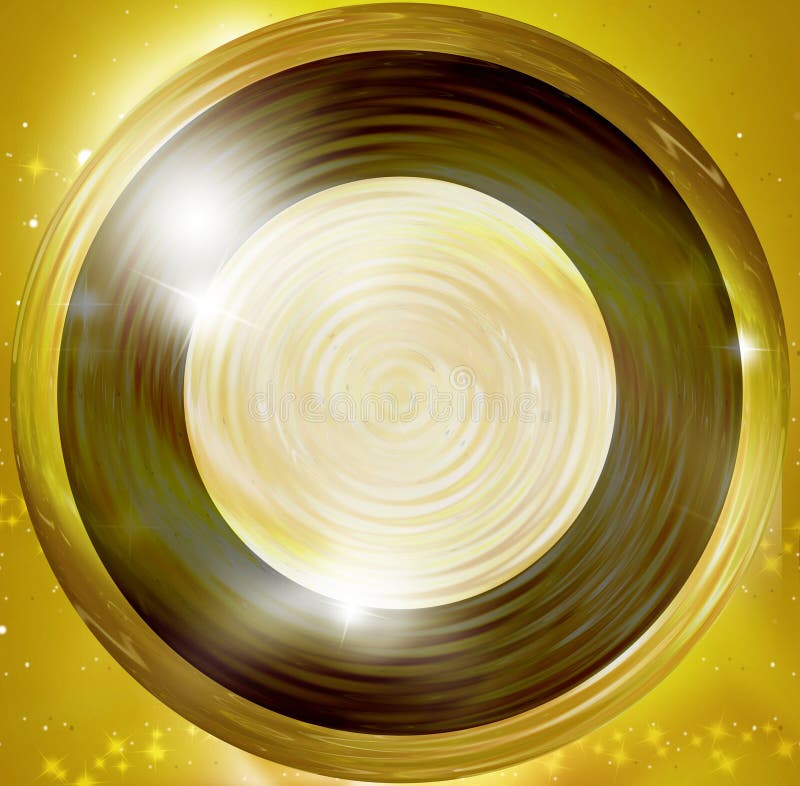 Golden Round Design Elements Stock Illustration - Illustration of marry ...