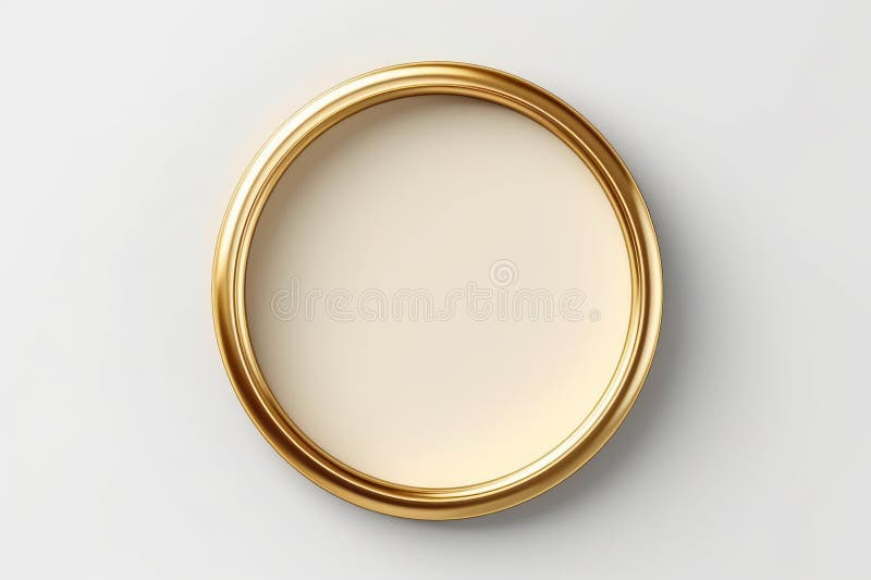 Golden Round Frame or Border, Circle Design, Round Frame, Frame for ...
