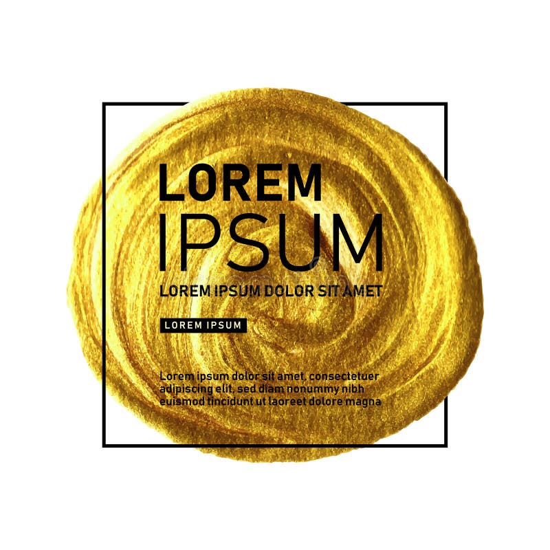 Golden Round Paint Background with Triangle Line and Typography Design ...