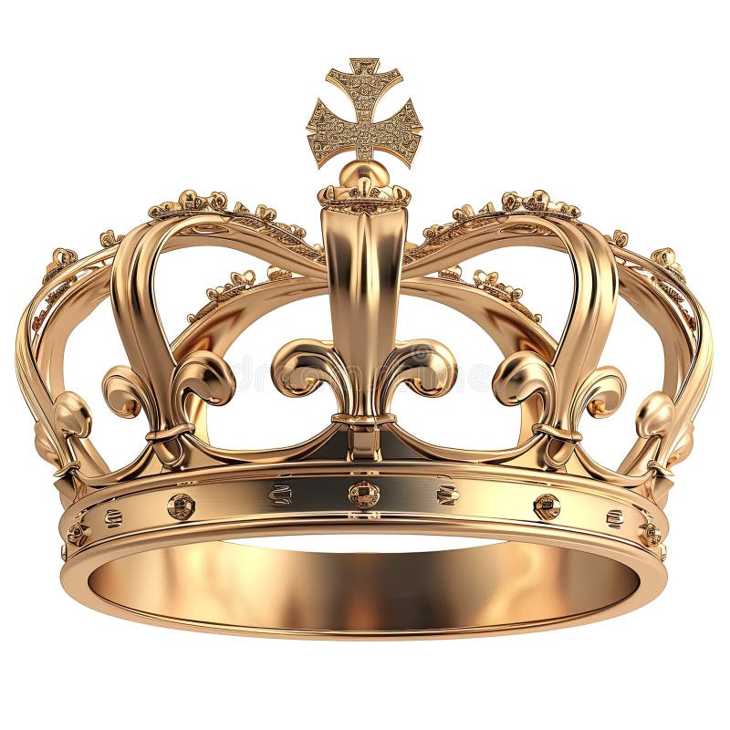 Golden Royal Crown. Symbol of Monarchy, Power, and Luxury. Isolated ...