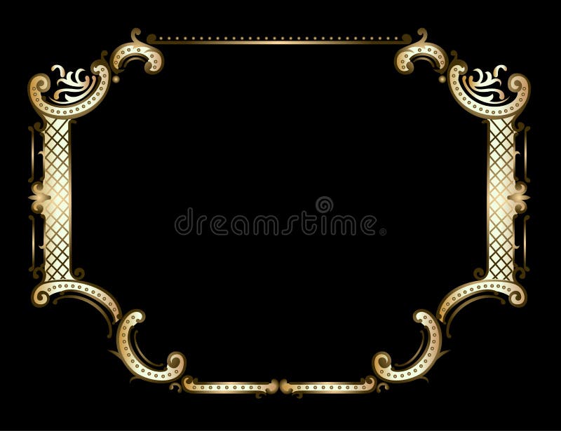 Royal Ornate Calligraphy Frame Stock Vector - Illustration of black ...