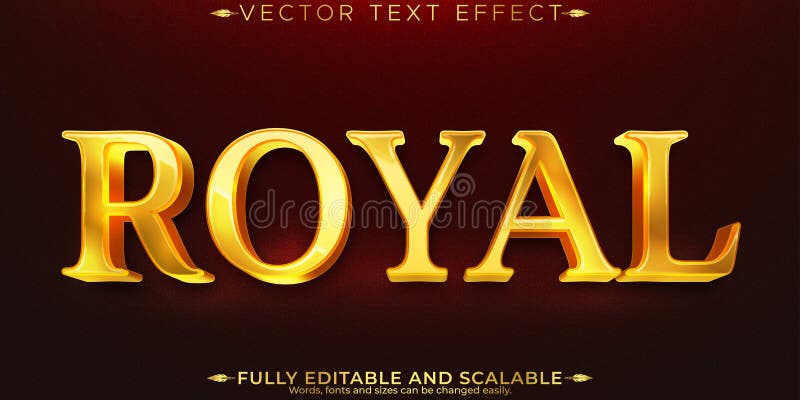 Golden Royal Text Effect, Editable Luxury and Elegant Text Style Stock ...