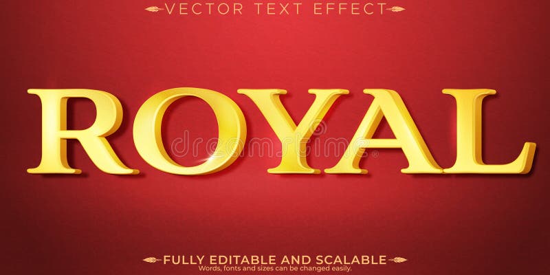 Golden Royal Text Effect, Editable Shiny and Rich Text Style Stock ...