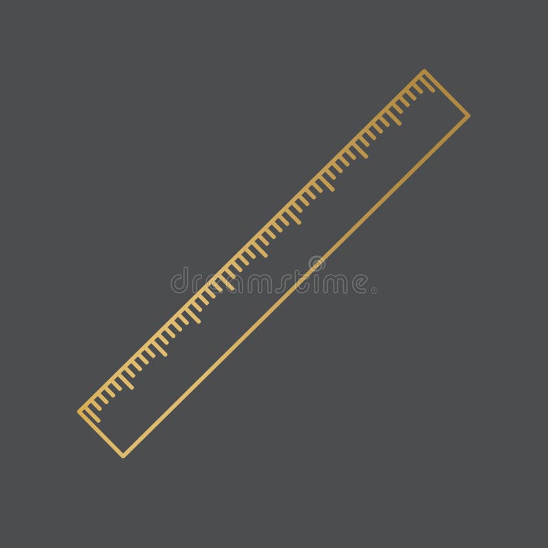 Golden ruler icon stock vector. Illustration of golden - 177747073