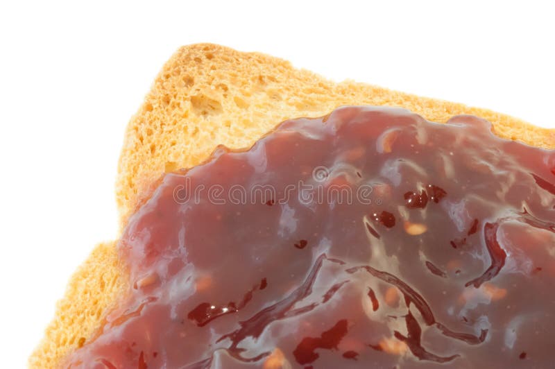 Golden Rusk and Raspberry Jam Stock Photo - Image of appetizing ...