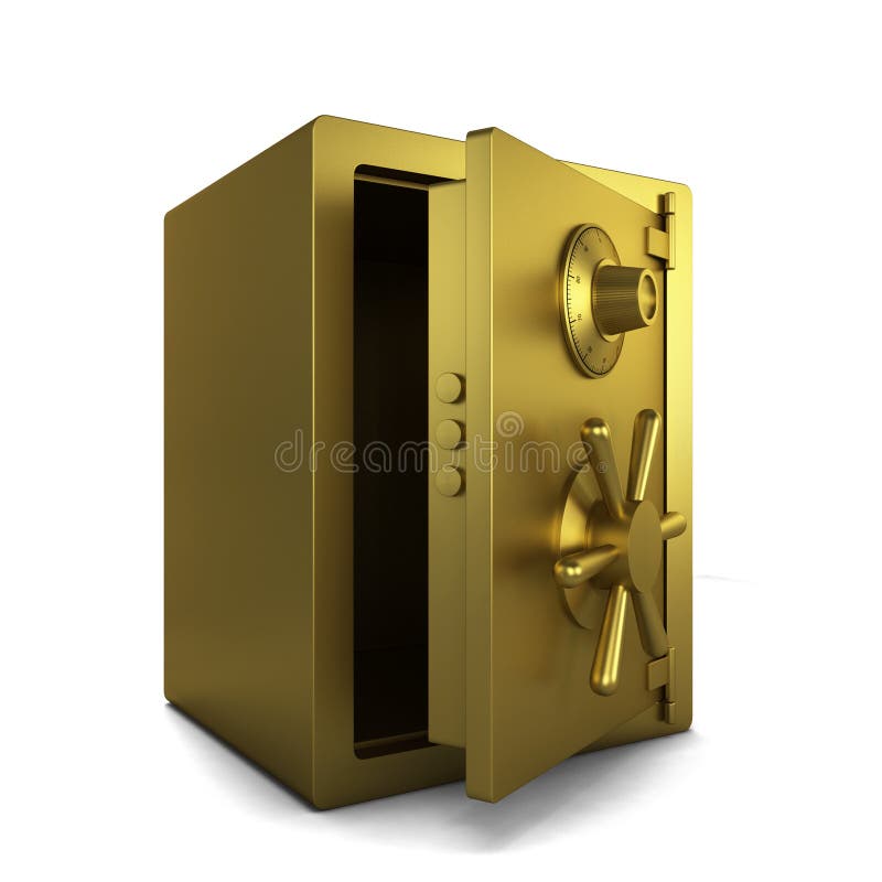 Golden safe stock illustration. Illustration of door - 41963430
