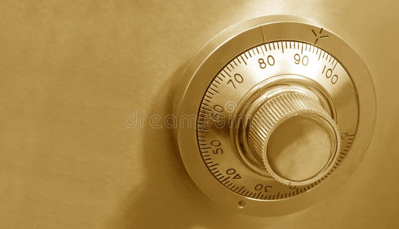 Golden Safe Lock stock photo. Image of bank, lock, safe - 8516488