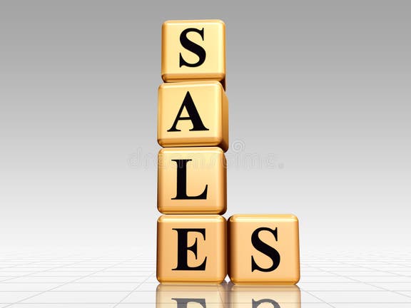 Golden Sales with Reflection Stock Illustration - Illustration of goal ...