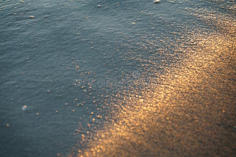 Golden Sand Beach Reflection Stock Image - Image of north, nature ...