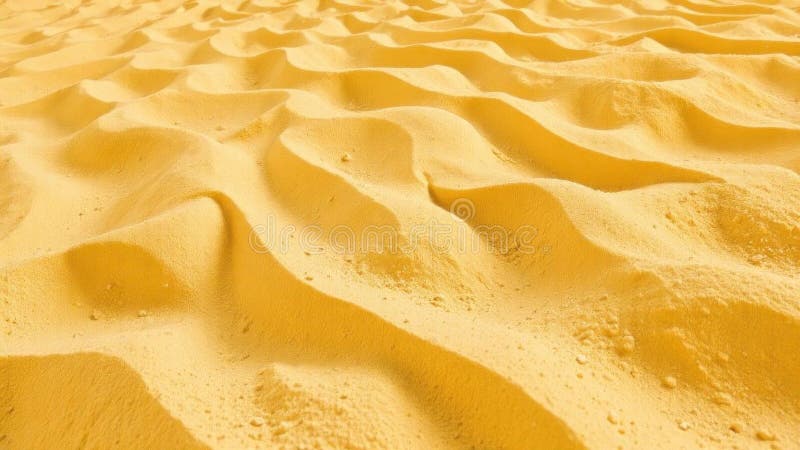 Golden Sand Dunes Creating Smooth Ripples in Desert Landscape Stock ...