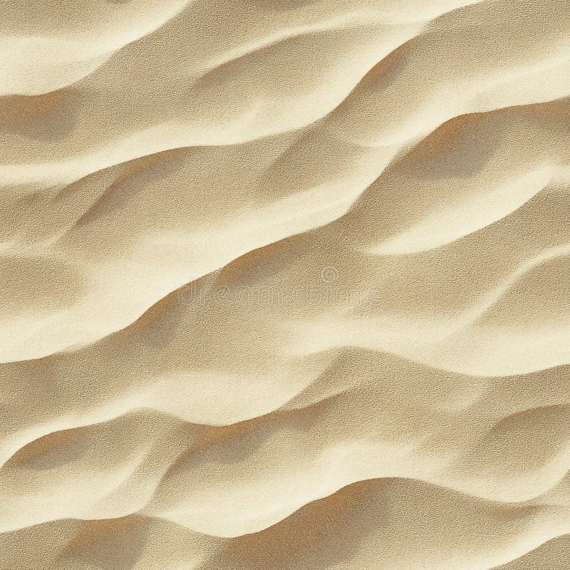 Golden Sand Dunes Displaying Natural Wavy Patterns in Desert Landscape ...