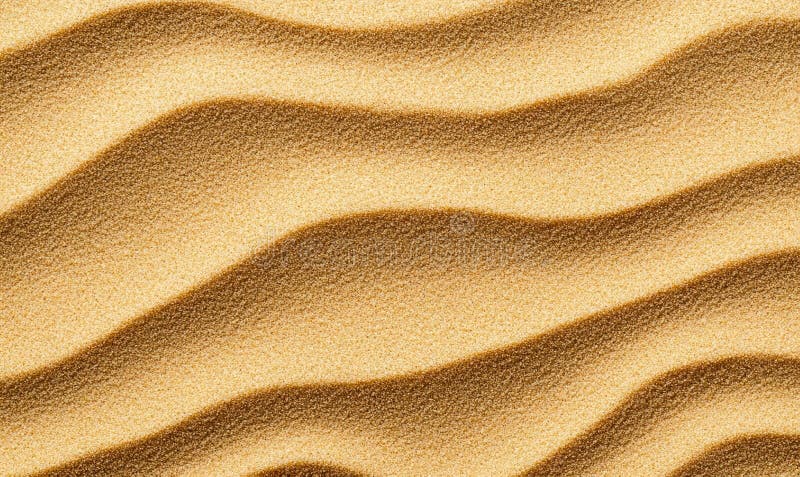 Golden Sand Dunes Form a Mesmerizing Wave Pattern, Creating a Serene ...