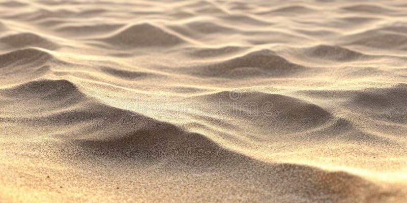 Golden Sand Dunes with Smooth Textures in Desert Environment Captured ...