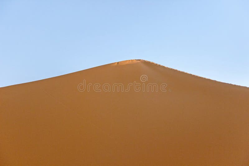 Golden Sand Hill in Sahara Desert Stock Photo - Image of texture ...