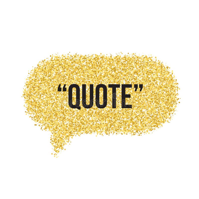 Golden Sand Speech Bubble Icon for Text Quote Stock Vector ...