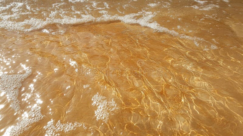 Golden Sand and Water Texture at Beach Stock Illustration - Illustration of element, ripple ...