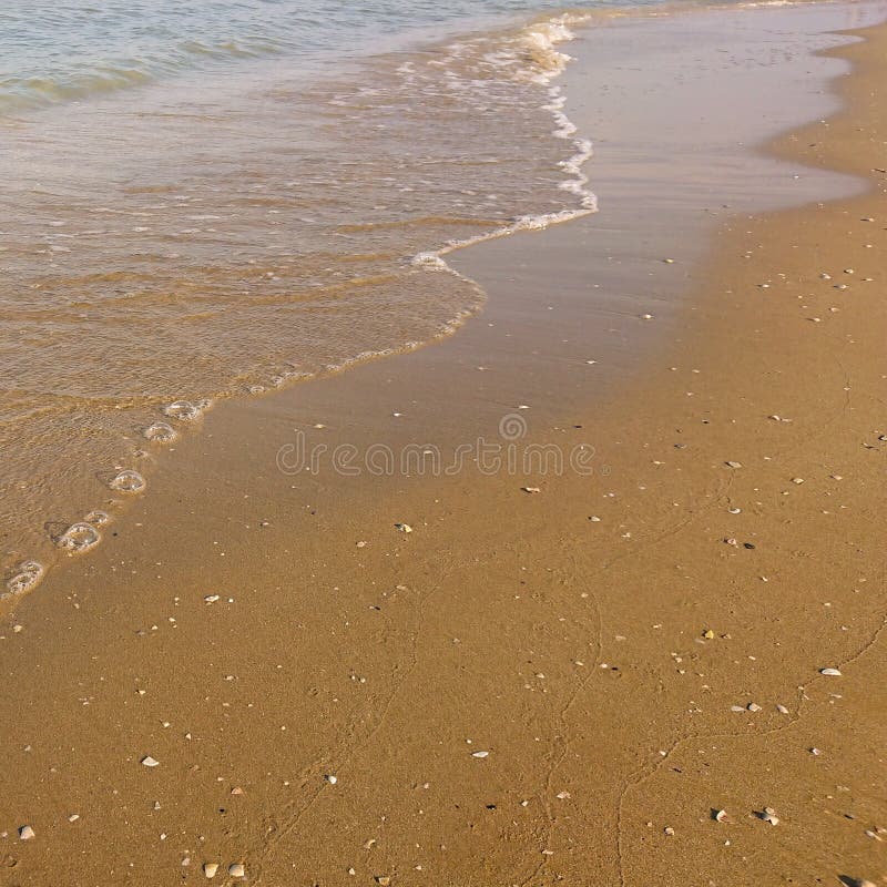 Beach and waves stock image. Image of beach, shallow - 126745395