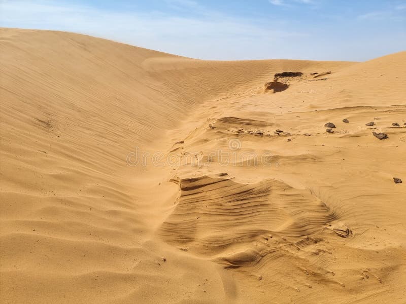 Sand dunes stock image. Image of deep, steppe, field - 331388481