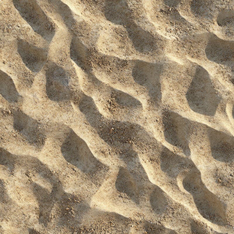 Golden Sandy Beach Ripples Patterned by Wind and Sunlight Shadows Stock ...