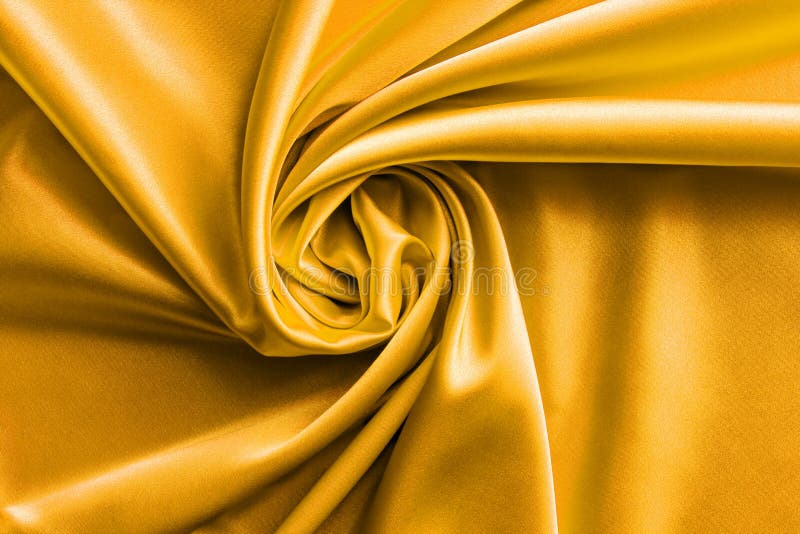 Shiny Golden Fabric Draped with Folds, Textile Wave Background Stock ...