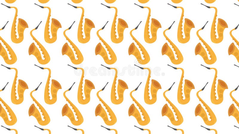 Golden Saxophone Groove: Seamless Jazz Instrument Pattern Vector Stock ...