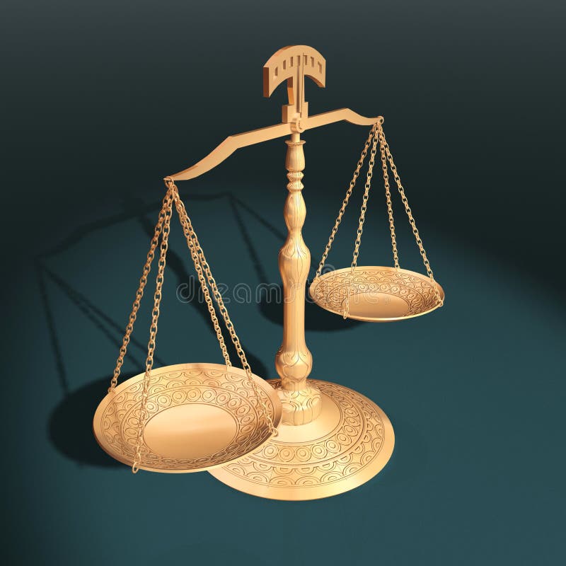 Golden scale stock illustration. Illustration of court - 18763328