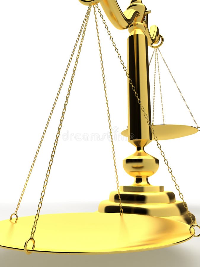 Golden scale stock illustration. Illustration of desk - 4000618